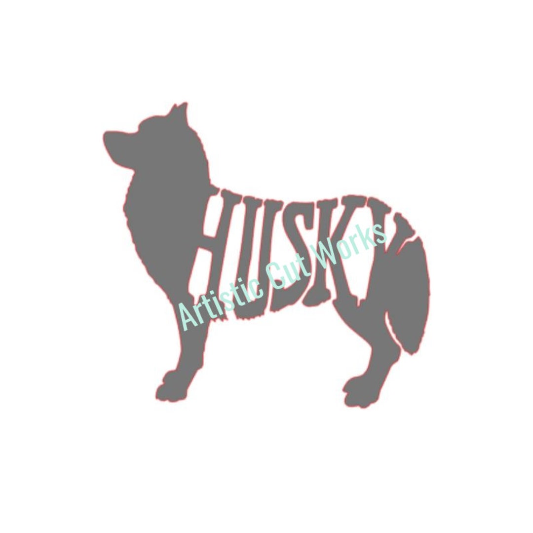 Husky SVG File Dog Breed Silhouette - Etsy
