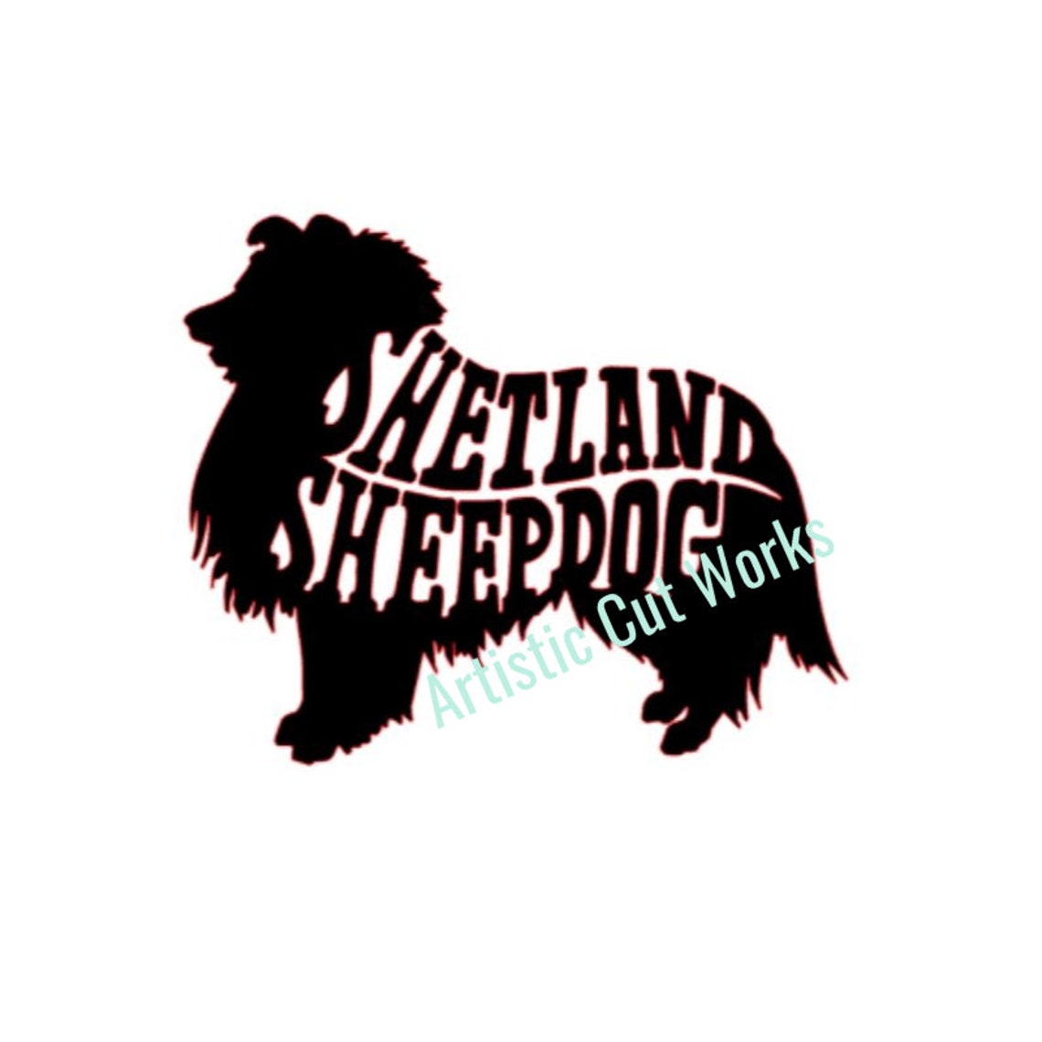 Shetland Sheepdog SVG File Dog Breed Silhouette - Etsy Ireland