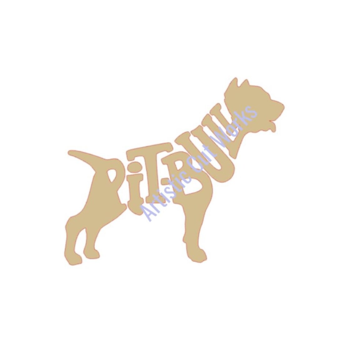 Pitbull-male SVG File Dog Breed Silhouette - Etsy