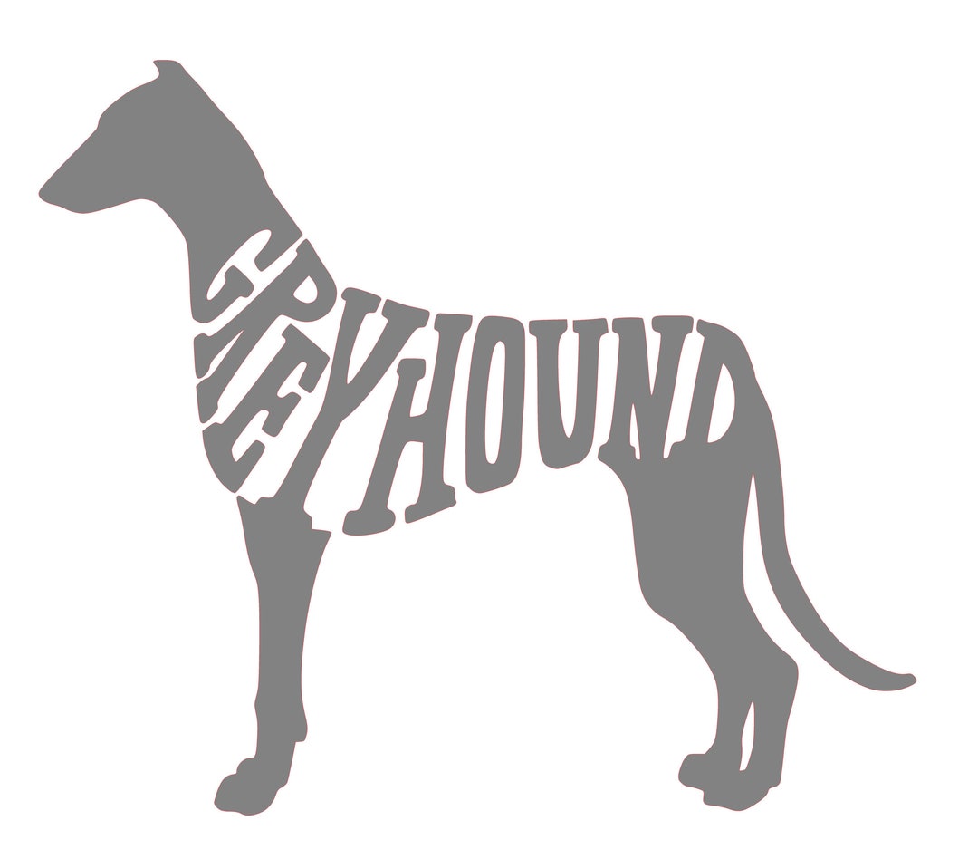 Greyhound SVG File Dog Breed Silhouette - Etsy