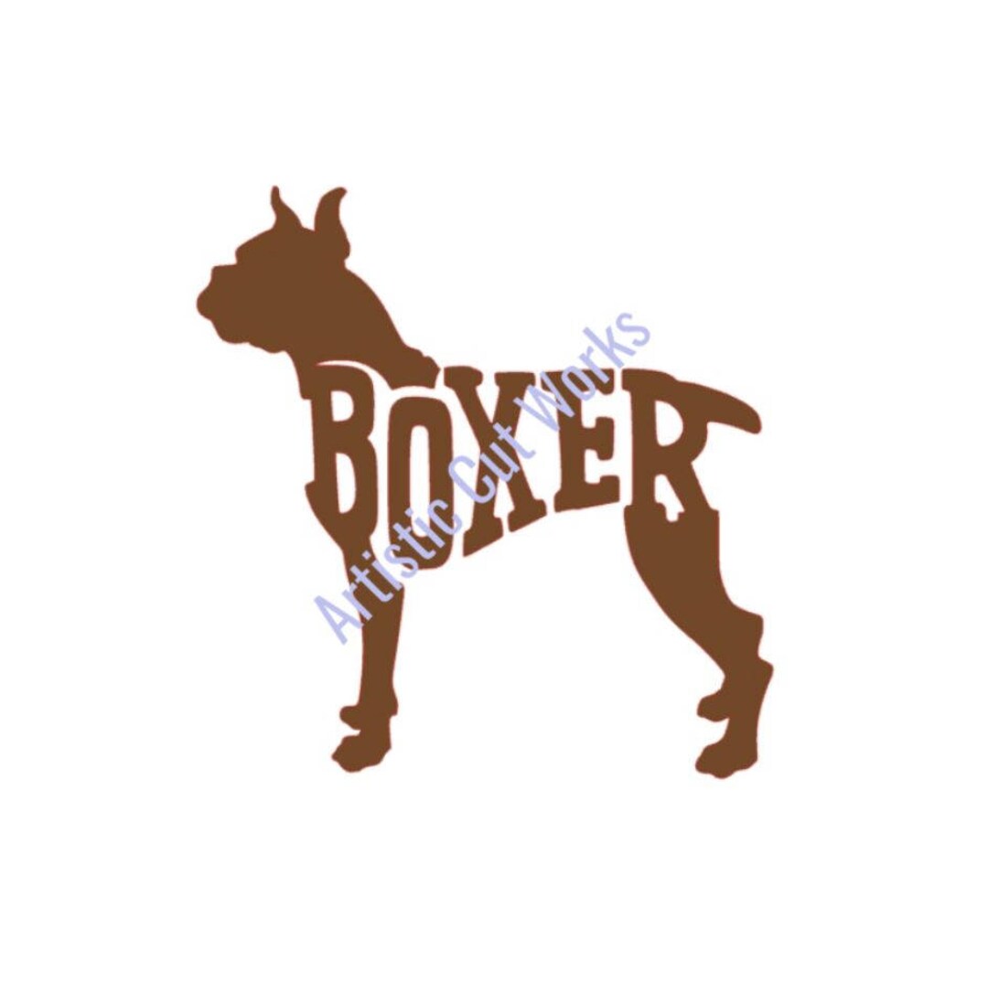 Boxer-cropped-female SVG File Dog Breed Silhouette - Etsy
