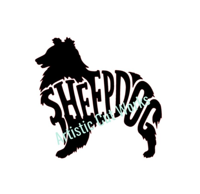 Sheepdog SVG File Dog Breed Silhouette - Etsy