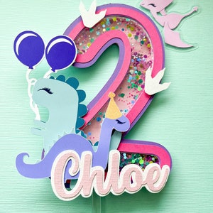 Dinosaur Dino Cake Topper Birthday Cupcake Topper Number Shaker - Etsy