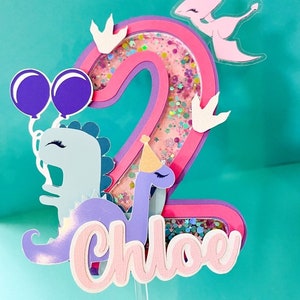 Dinosaur Dino Cake Topper Birthday Cupcake Topper Number Shaker - Etsy