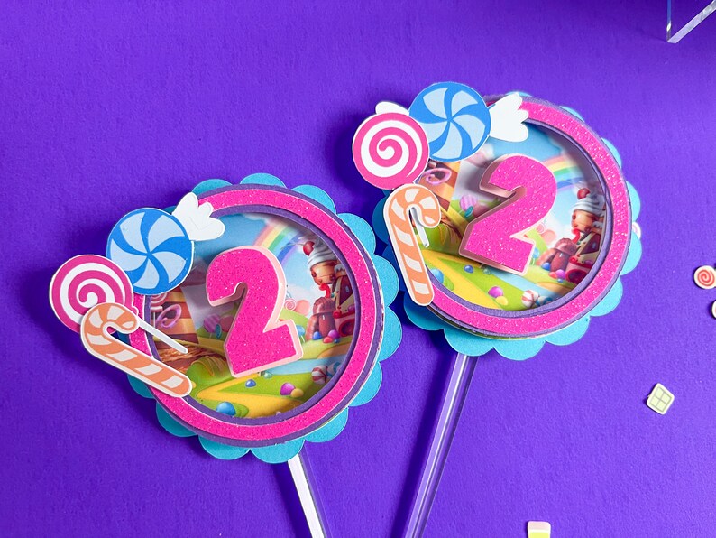 Two Sweet Sweet One Too Sweet Candy Land Cupcake Toppers - Etsy
