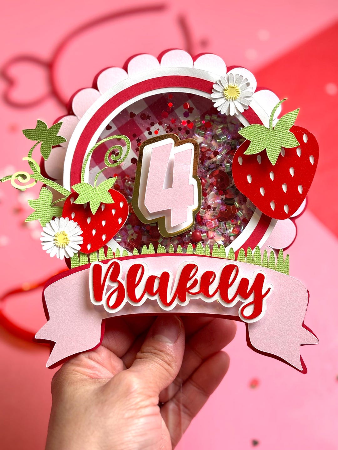 Berry Sweet | Strawberry Birthday | Fruit Cake Topper | Cake Topper ...