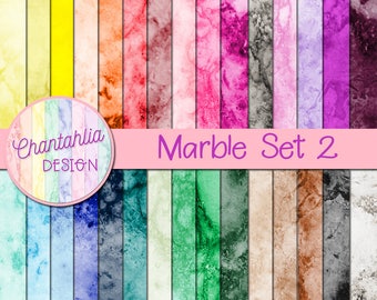 Marble Digital Paper in 30 Colours for Digital Scrapbooking, Card ...