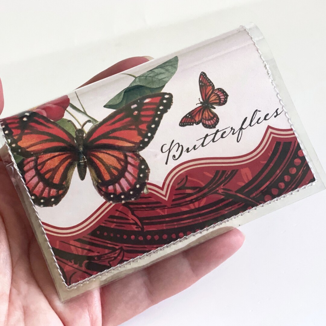 Monarch Butterflies - Small Wipeable Vinyl Wallet / Business Card ...