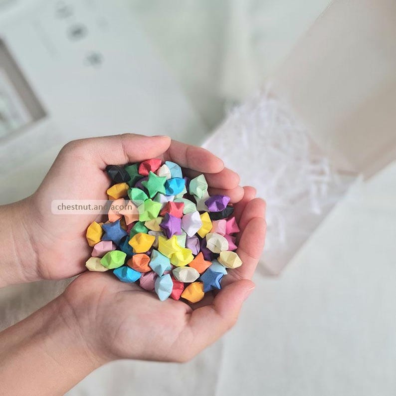 100pcs Origami Lucky Stars Wishing Stars Little Star | Finished ...