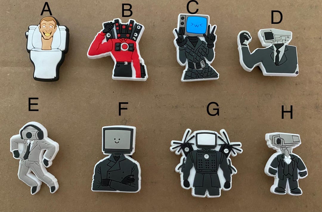 Skibidi Toilet Croc Shoe Charms & Keychains - Etsy