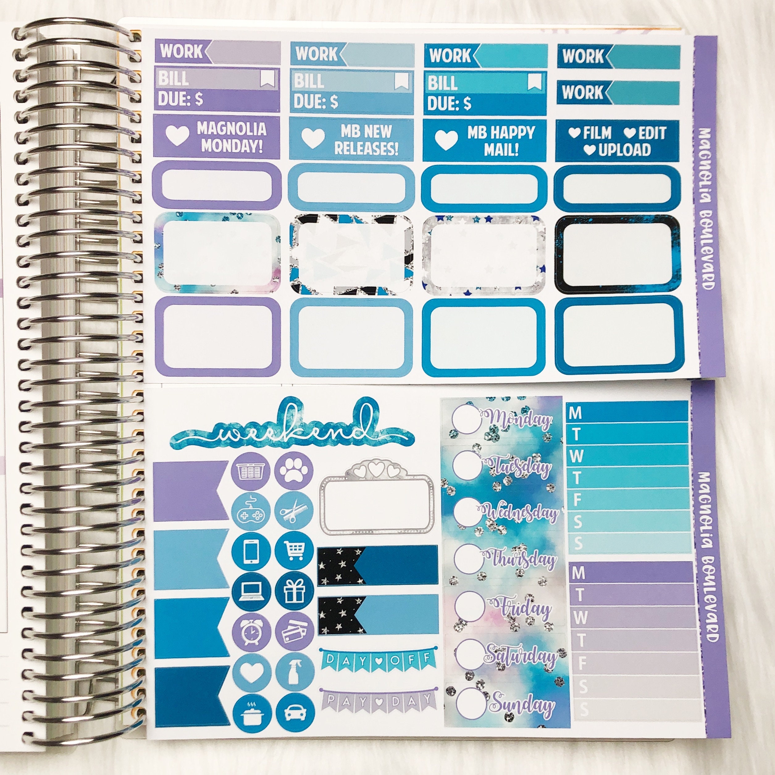 Moonwalk Weekly Planner Sticker Kit Perfect for your Erin | Etsy