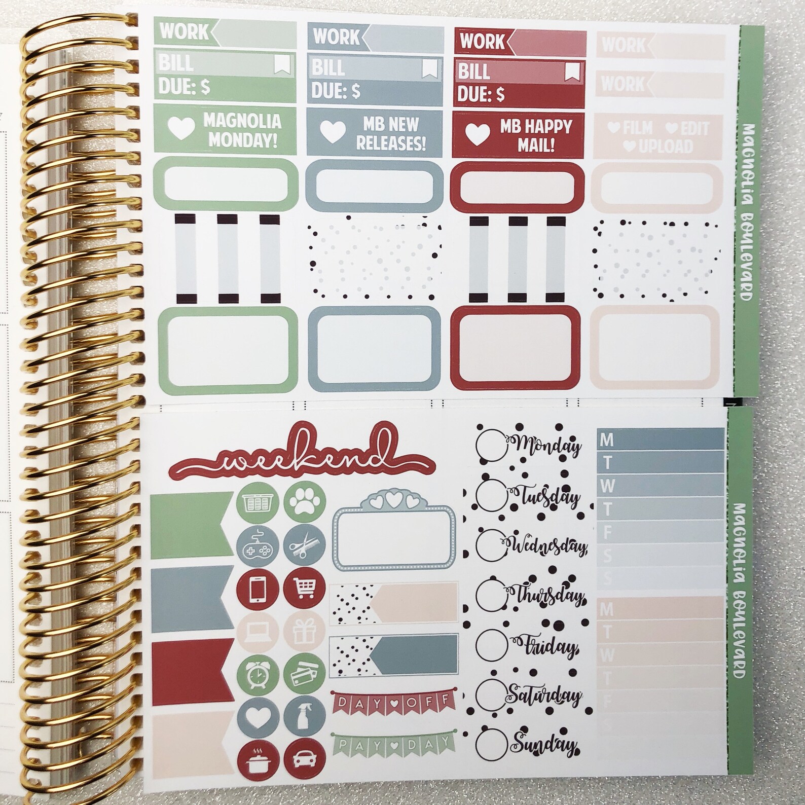 Sunday Brunch Weekly Planner Sticker Kit Perfect for Your - Etsy