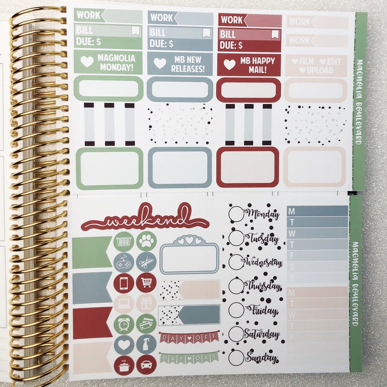 Sunday Brunch Weekly Planner Sticker Kit Perfect for Your - Etsy