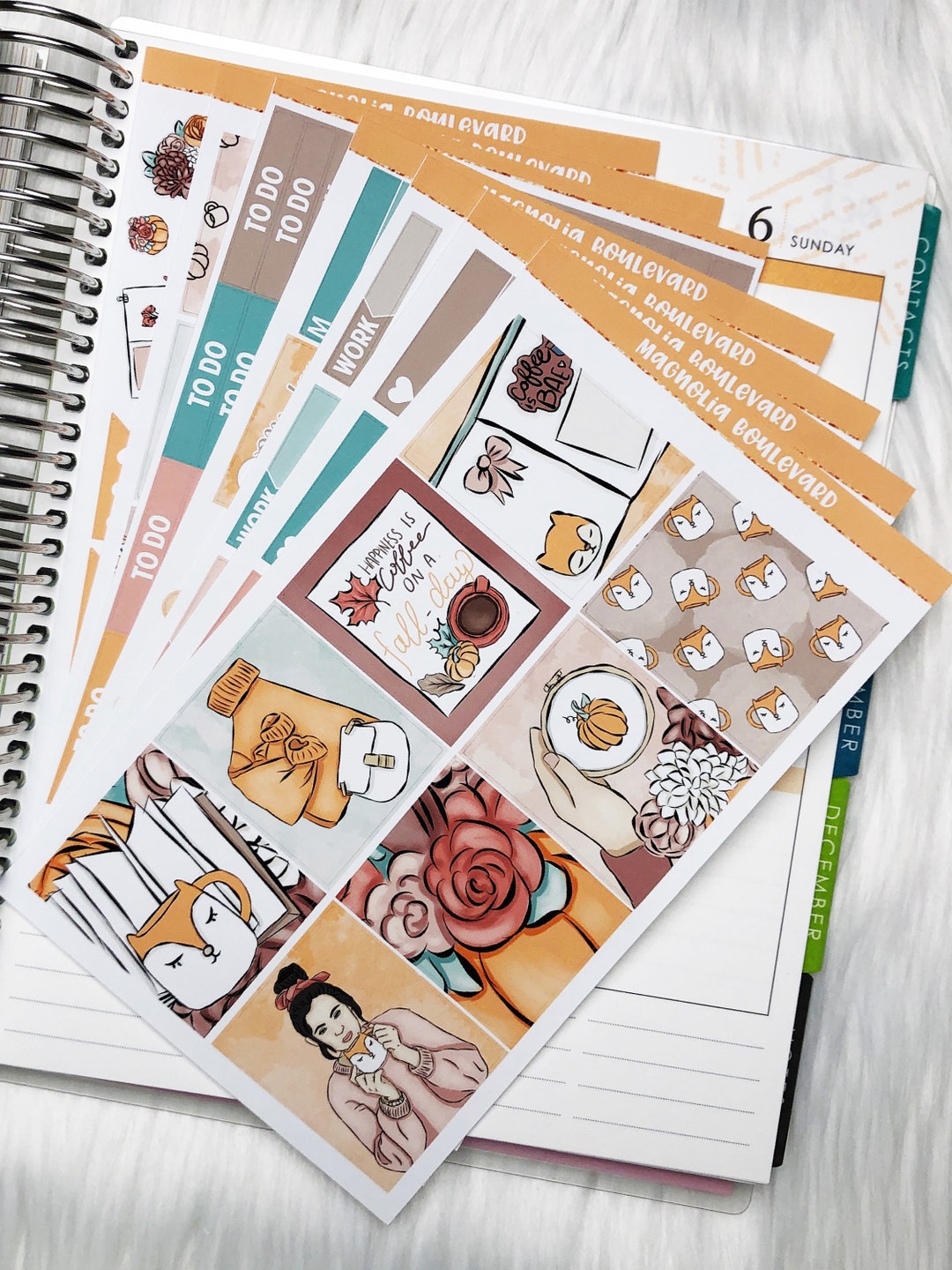 Cozy Coffee Weekly Planner Sticker Kit! Perfect for Your Erin Condren ...