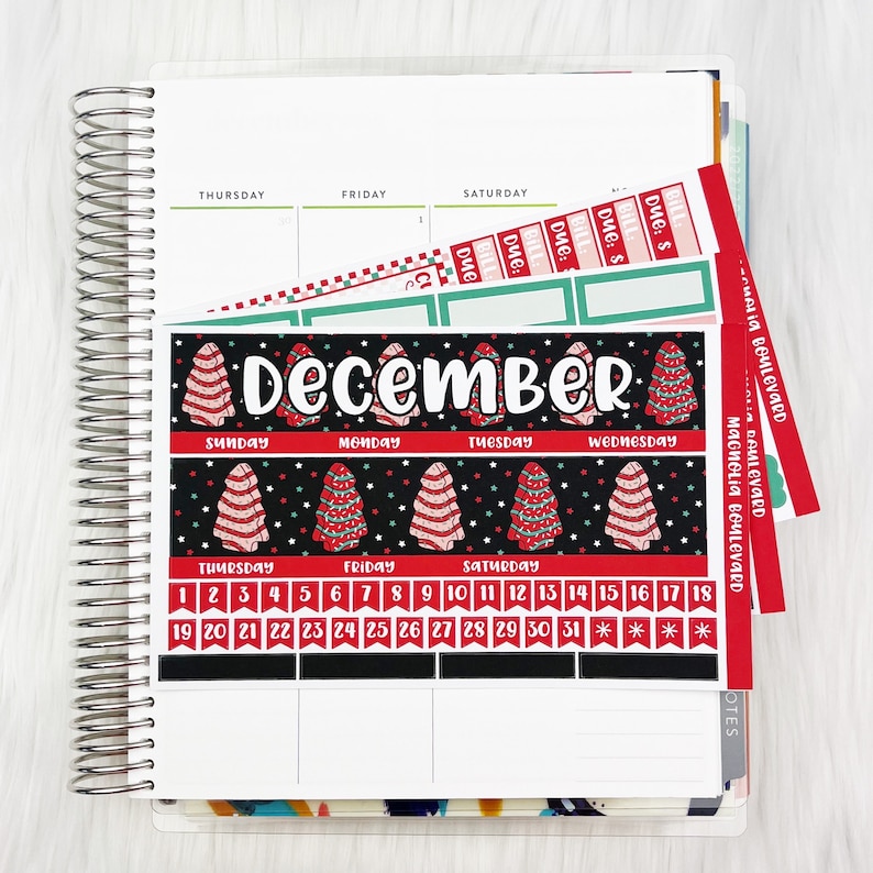 December Monthly Kit - EC Monthly Planner Sticker Kit - 7x9 Life ...