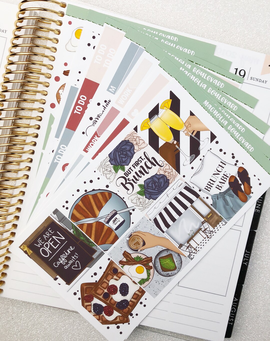 Sunday Brunch Weekly Planner Sticker Kit Perfect for Your Erin Condren ...