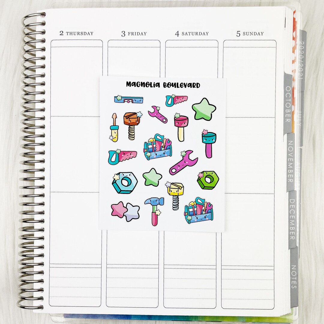 Kawaii Tools Decorative and Functional Planner Stickers - Etsy
