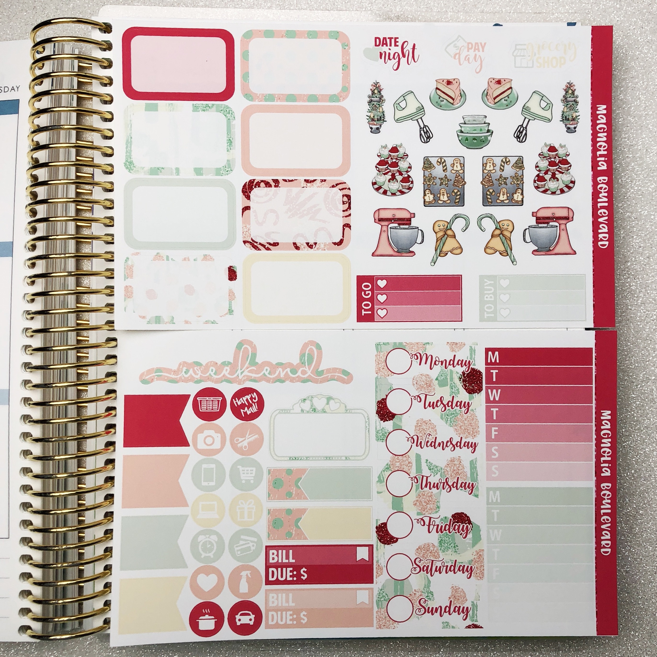 Sugar and Spice Weekly Planner Sticker Kit Perfect for Your | Etsy
