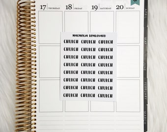 Church Script Planner Stickers - Etsy
