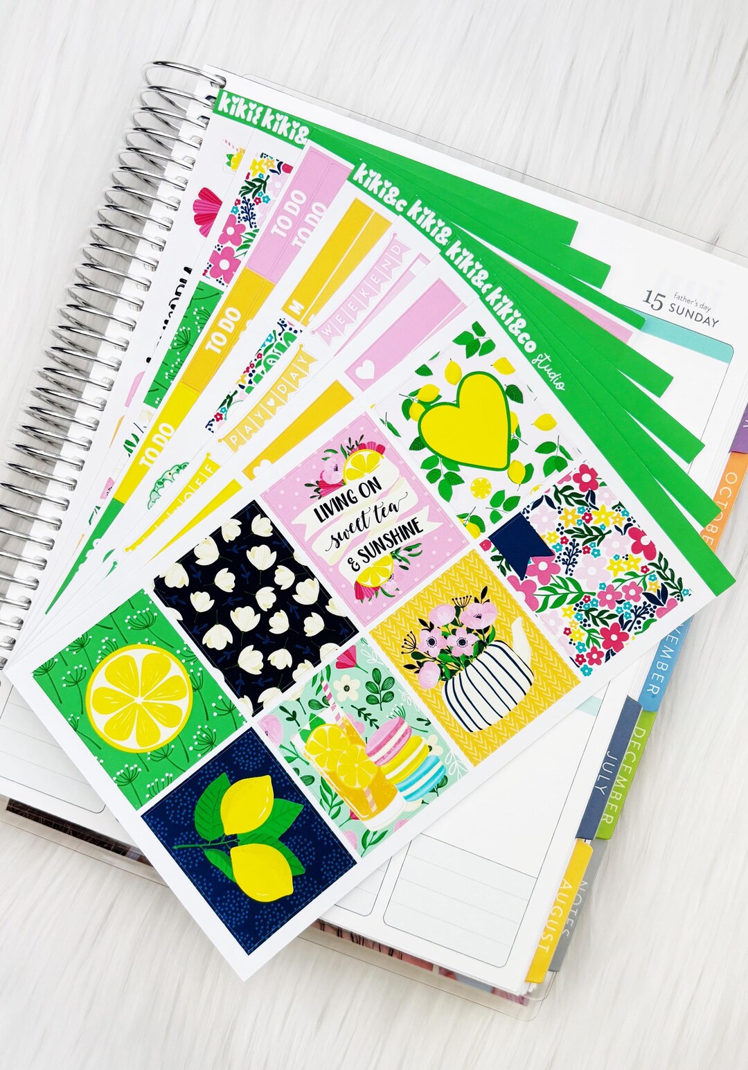 Sweet Tea - Vertical Weekly Planner Sticker Kit - Etsy