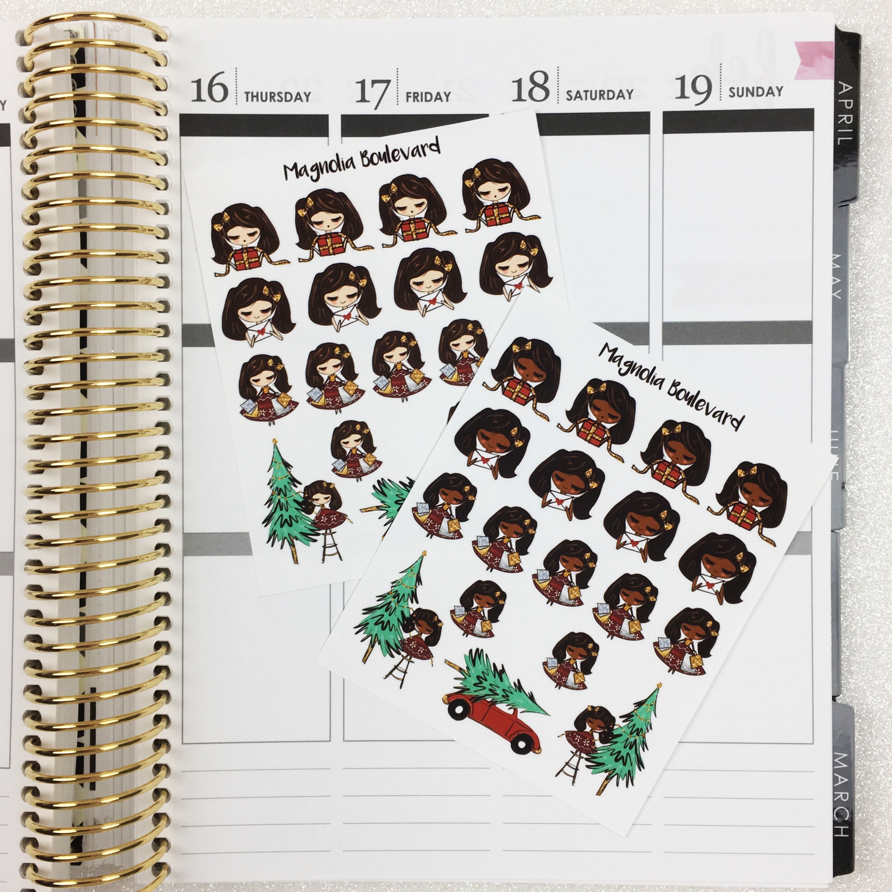 Christmas Dolls Planner Stickers Perfect for Your Erin | Etsy