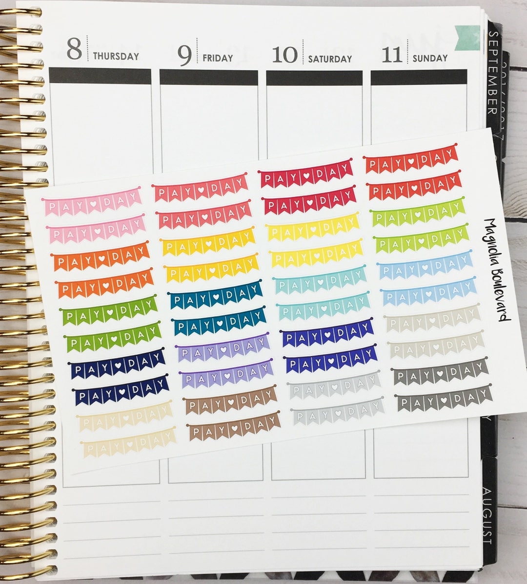 Payday Flag Banner Planner Stickers! Perfect for Your EC Life Planner ...