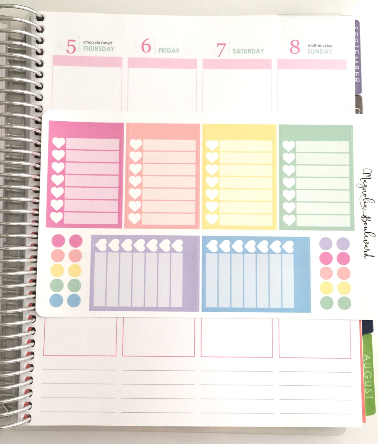 Pastel Blank Stackable Sidebar Checklist Planner Stickers Perfect for ...