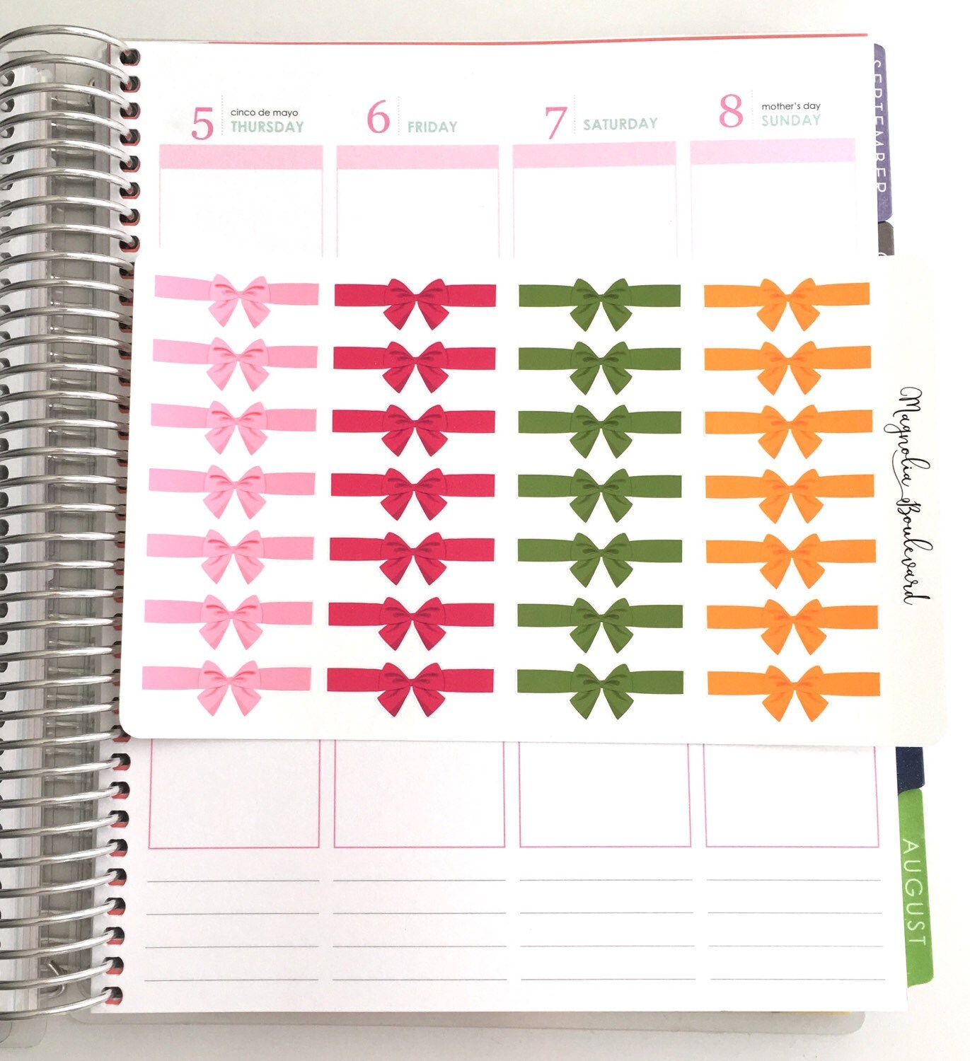 Header Bow Planner Stickers Perfect for Your Erin Condren | Etsy