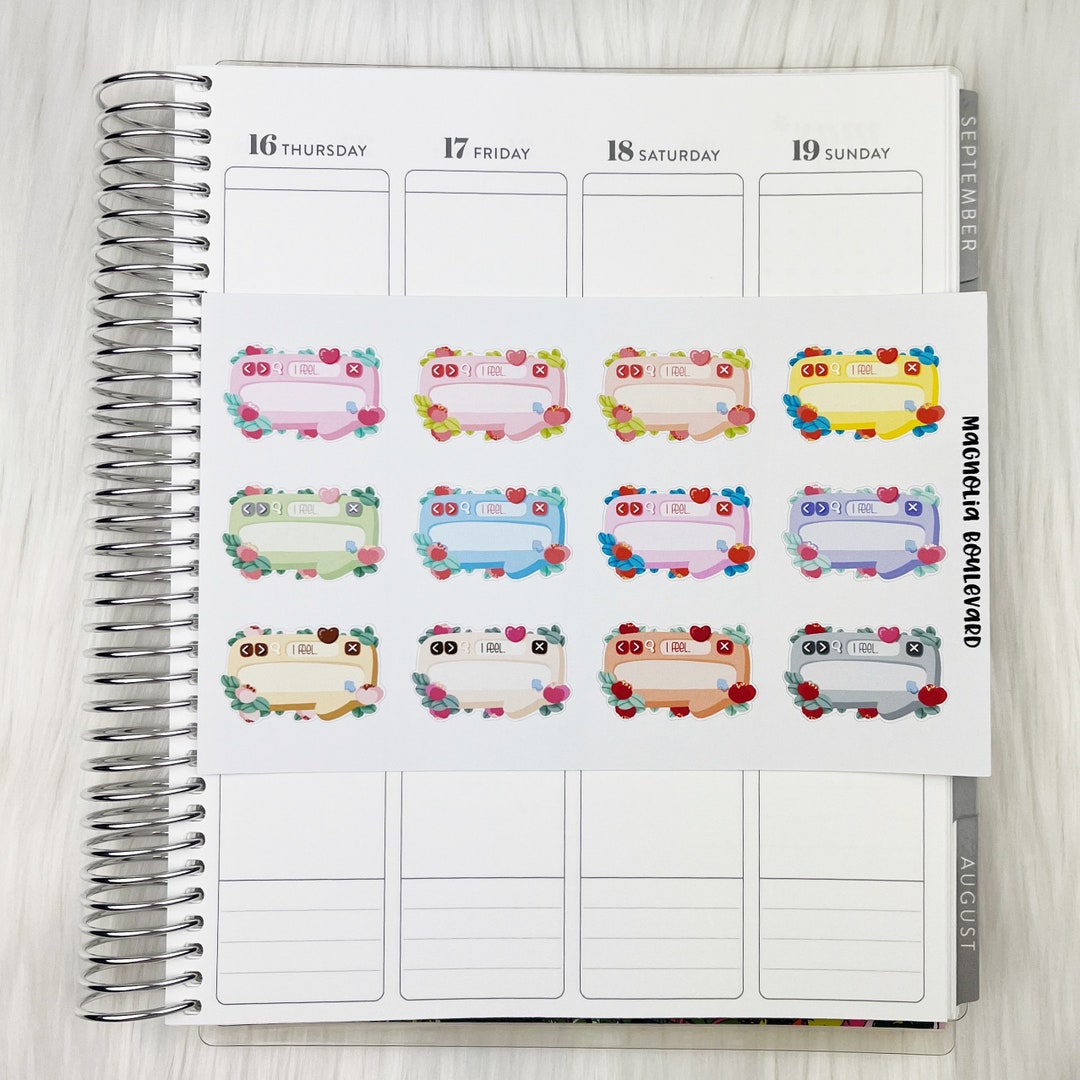Mood Tracker Planner Stickers - Functional Stickers - Journaling ...