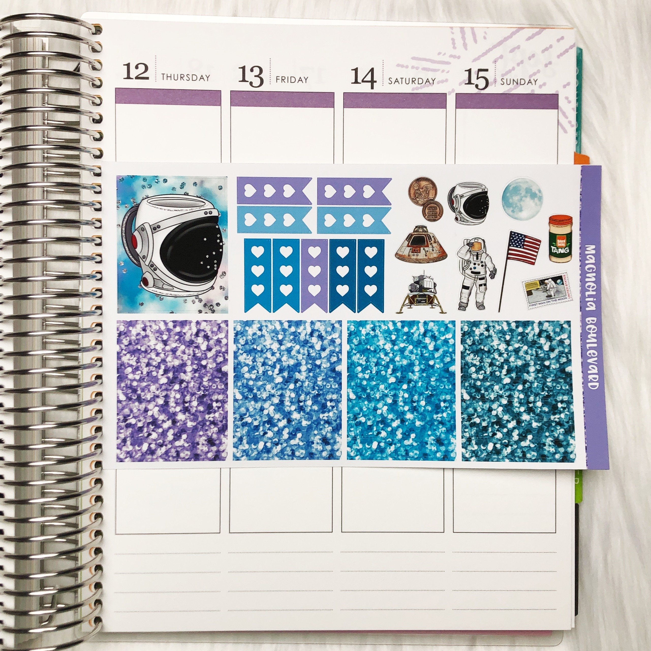 Moonwalk Weekly Planner Sticker Kit! Perfect for Your Erin Condren Life ...