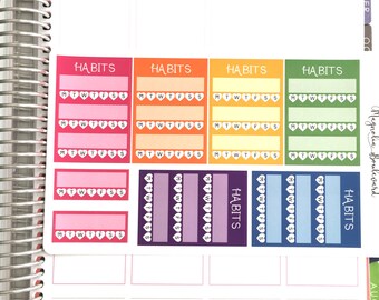 Bold Steps Stackable Sidebar Checklist Planner Stickers | Etsy