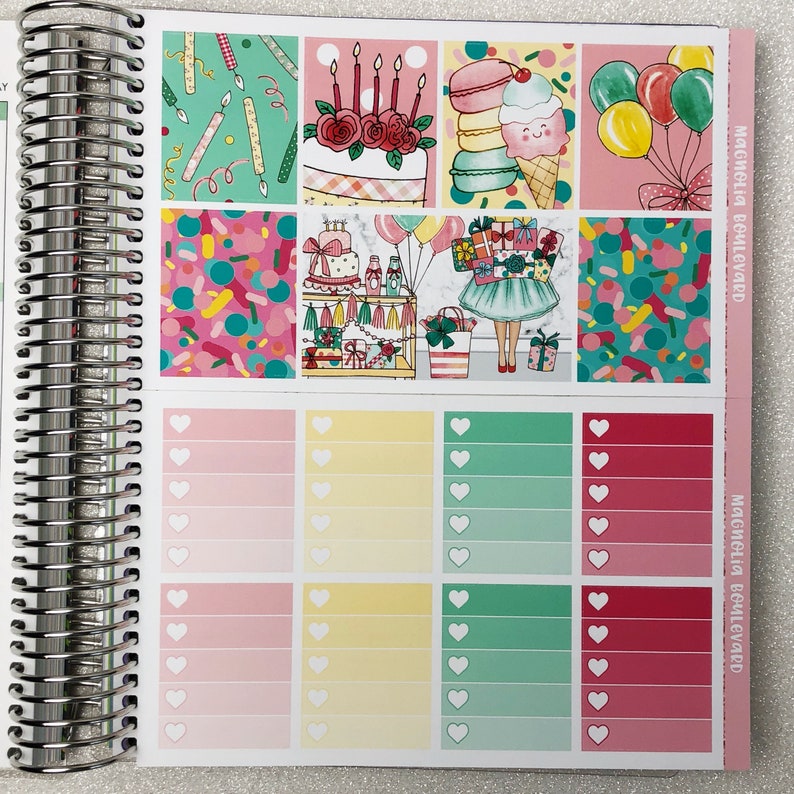 Pastel Party Weekly Planner Sticker Kit Perfect for Your Erin - Etsy