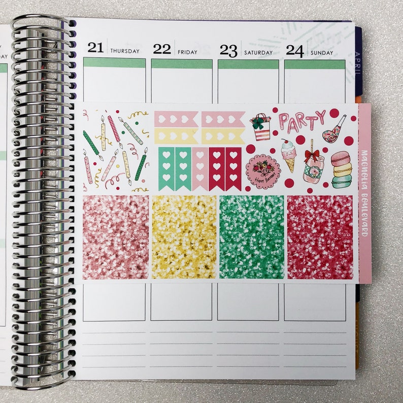 Pastel Party Weekly Planner Sticker Kit Perfect for Your Erin - Etsy