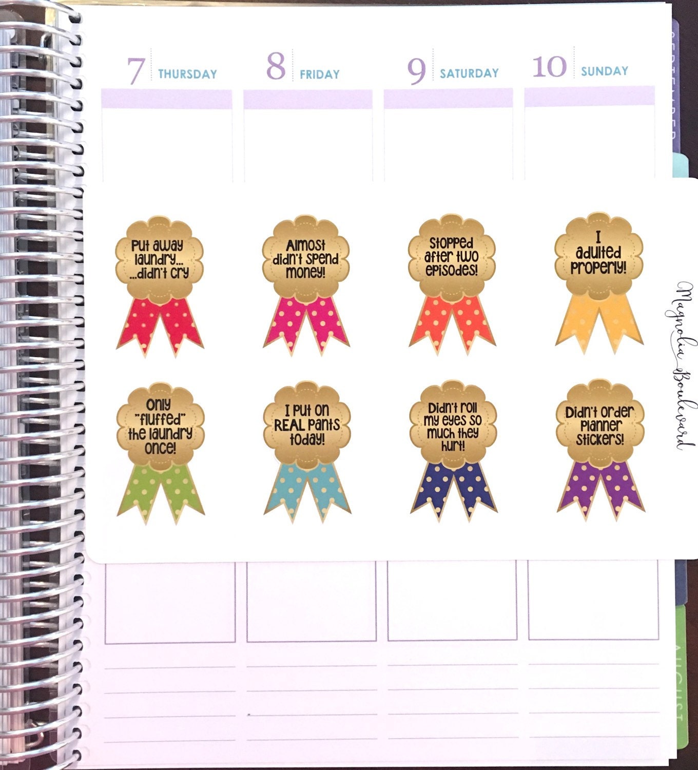 Adulting Award Gold Badge Planner Stickers Perfect for Your - Etsy