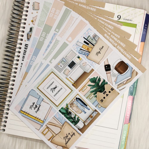 Basic Vertical Weekly Planner Sticker Kit - Etsy