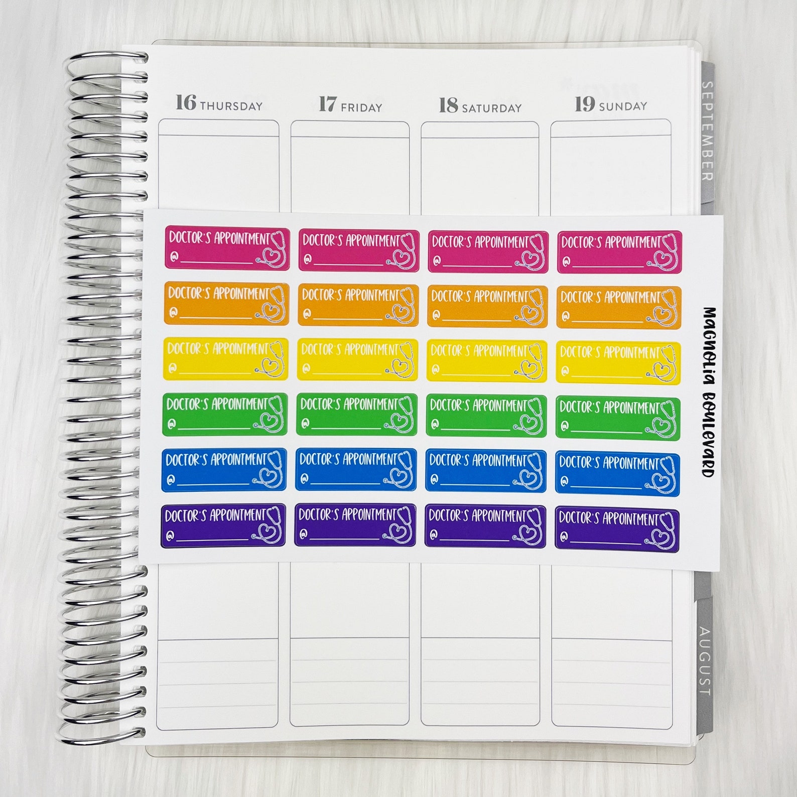 Bold Doctor's Appointment Planner Stickers - Functional Stickers ...