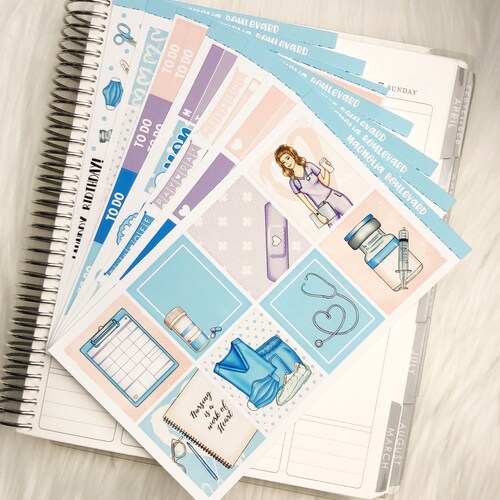 Basic Vertical Weekly Planner Sticker Kit - Etsy