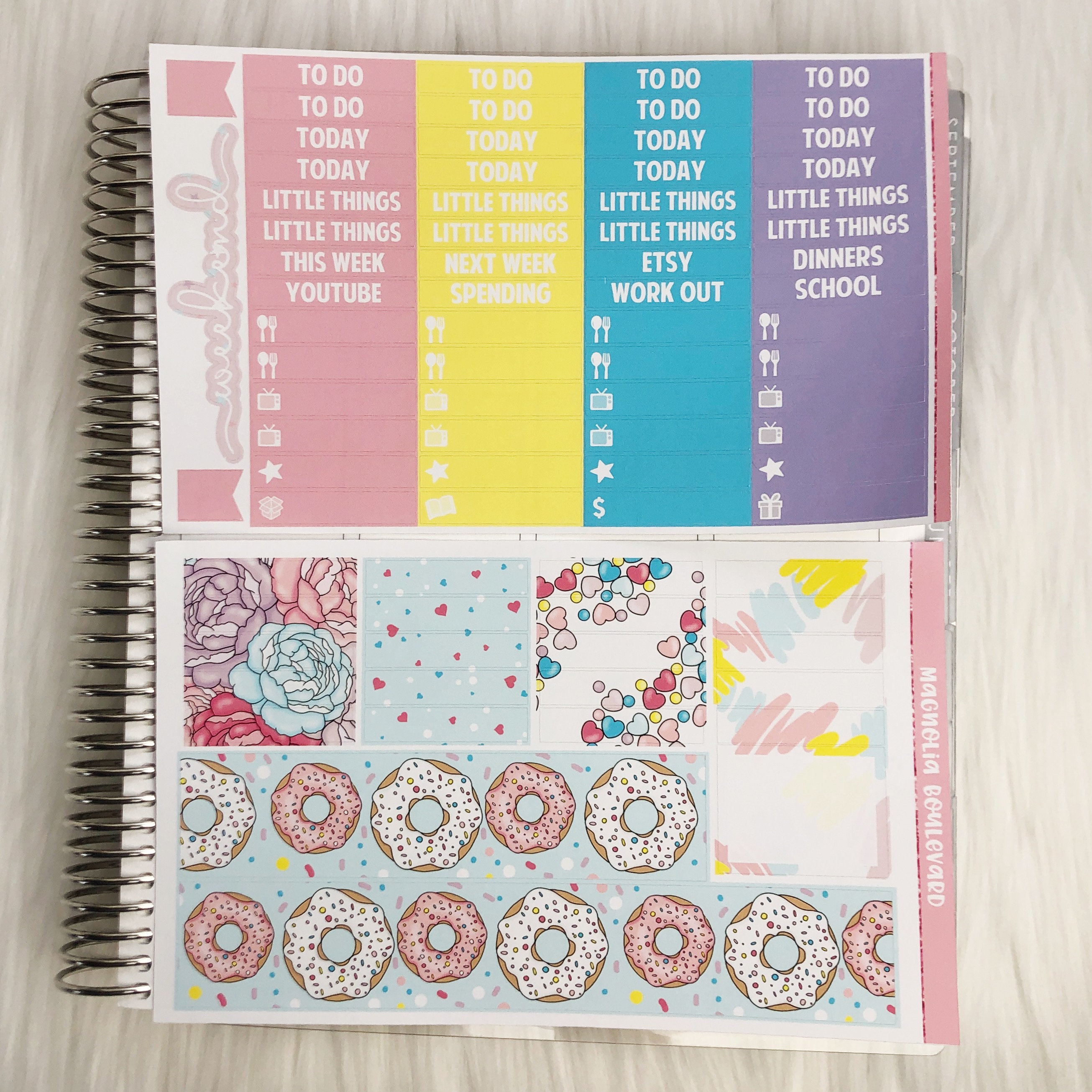 Pink Sugar Vertical Weekly Planner Sticker Kit | Etsy