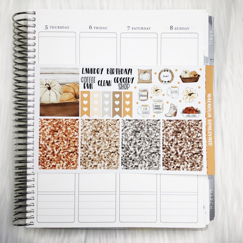 Farmhouse Vertical Weekly Planner Sticker Kit | Etsy
