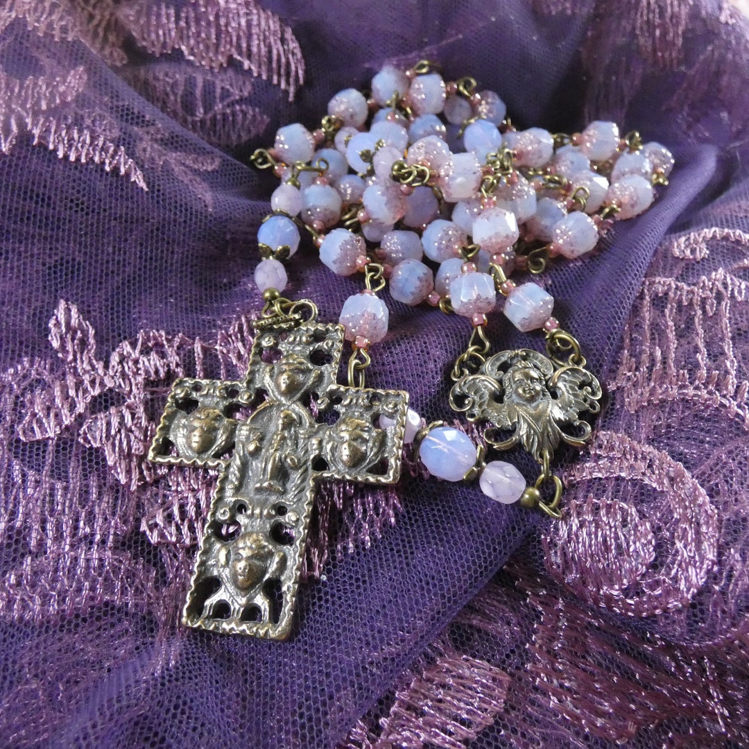 Beautiful Angelic Cathedral Rosary - Etsy