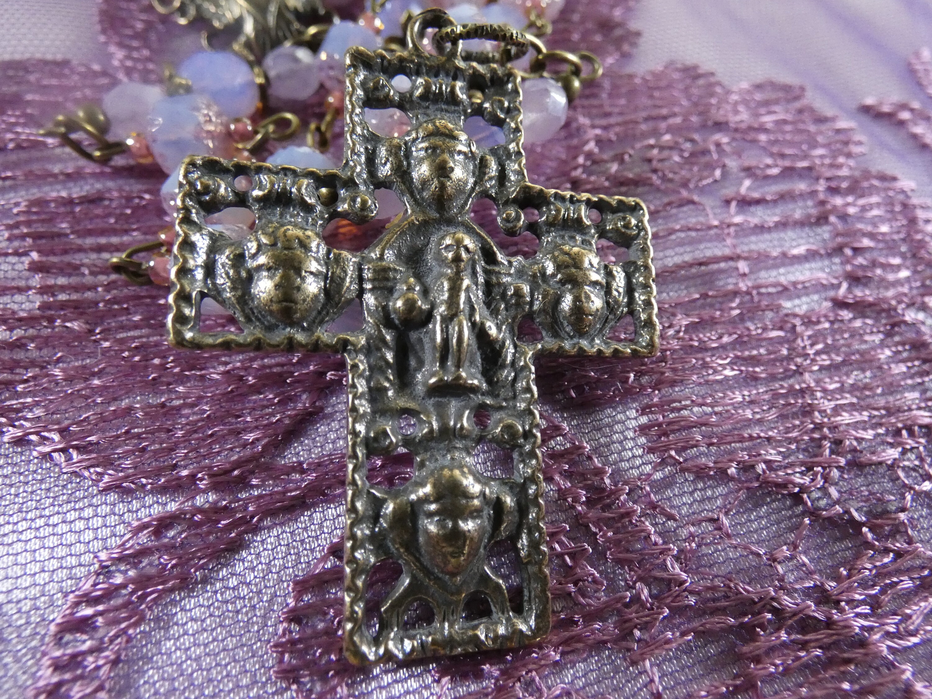Beautiful Angelic Cathedral Rosary - Etsy