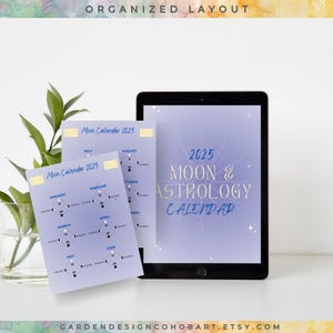 2025 Moon Calendar, Moon and Astrology Planner 2025, Lunar Calendar ...