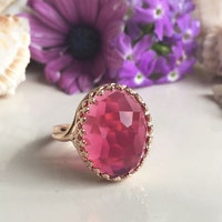 Pink Tourmaline Ring - Etsy