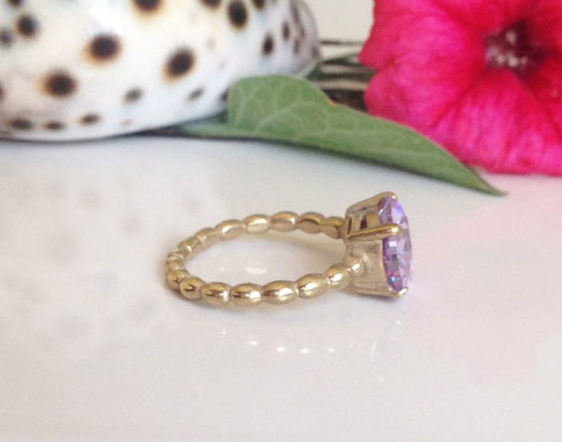 Lavender Amethyst Ring Gold Ring June Birthstone | Etsy
