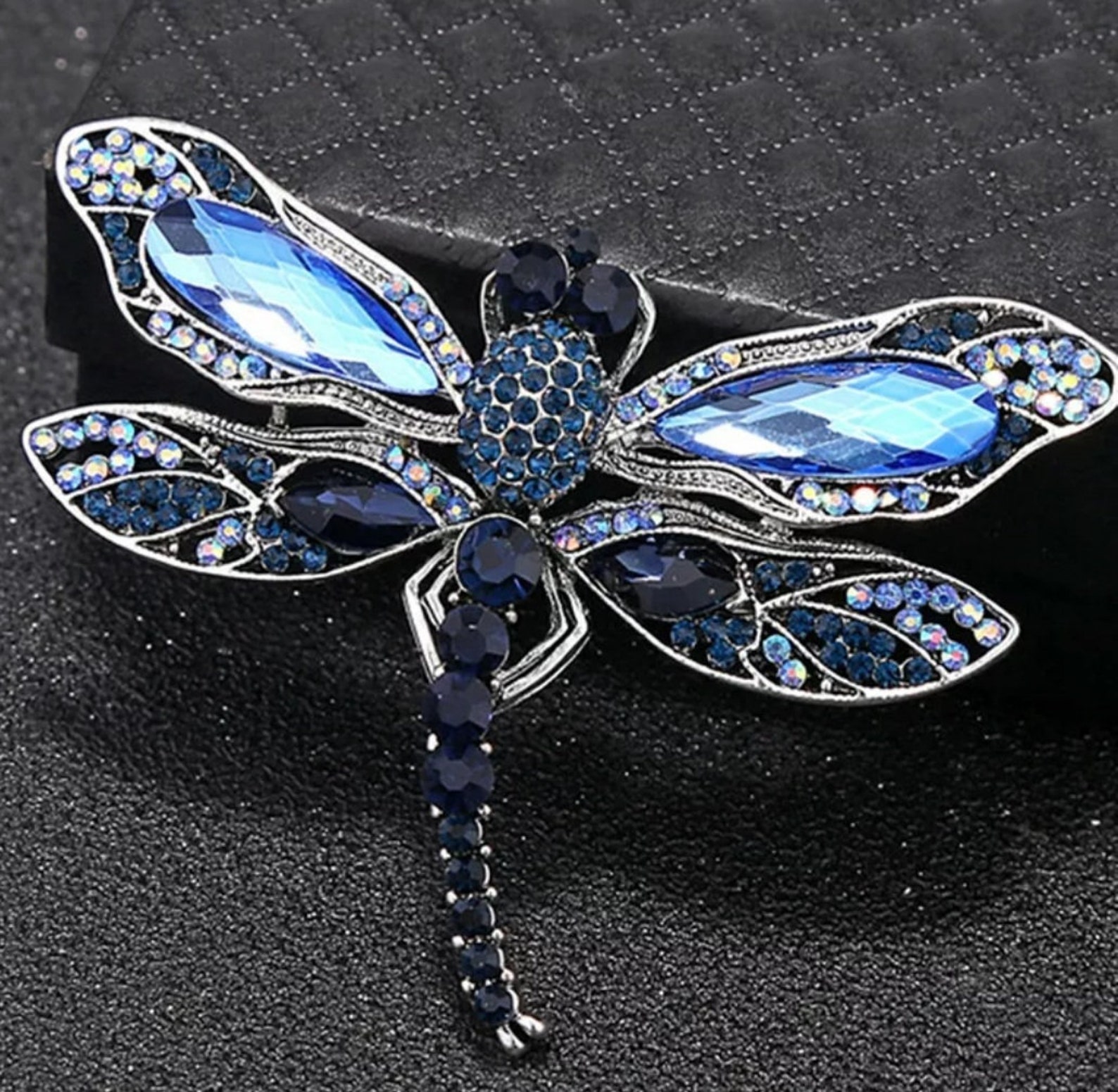 Art Nouveau Blue Dragonfly Brooch - Etsy UK