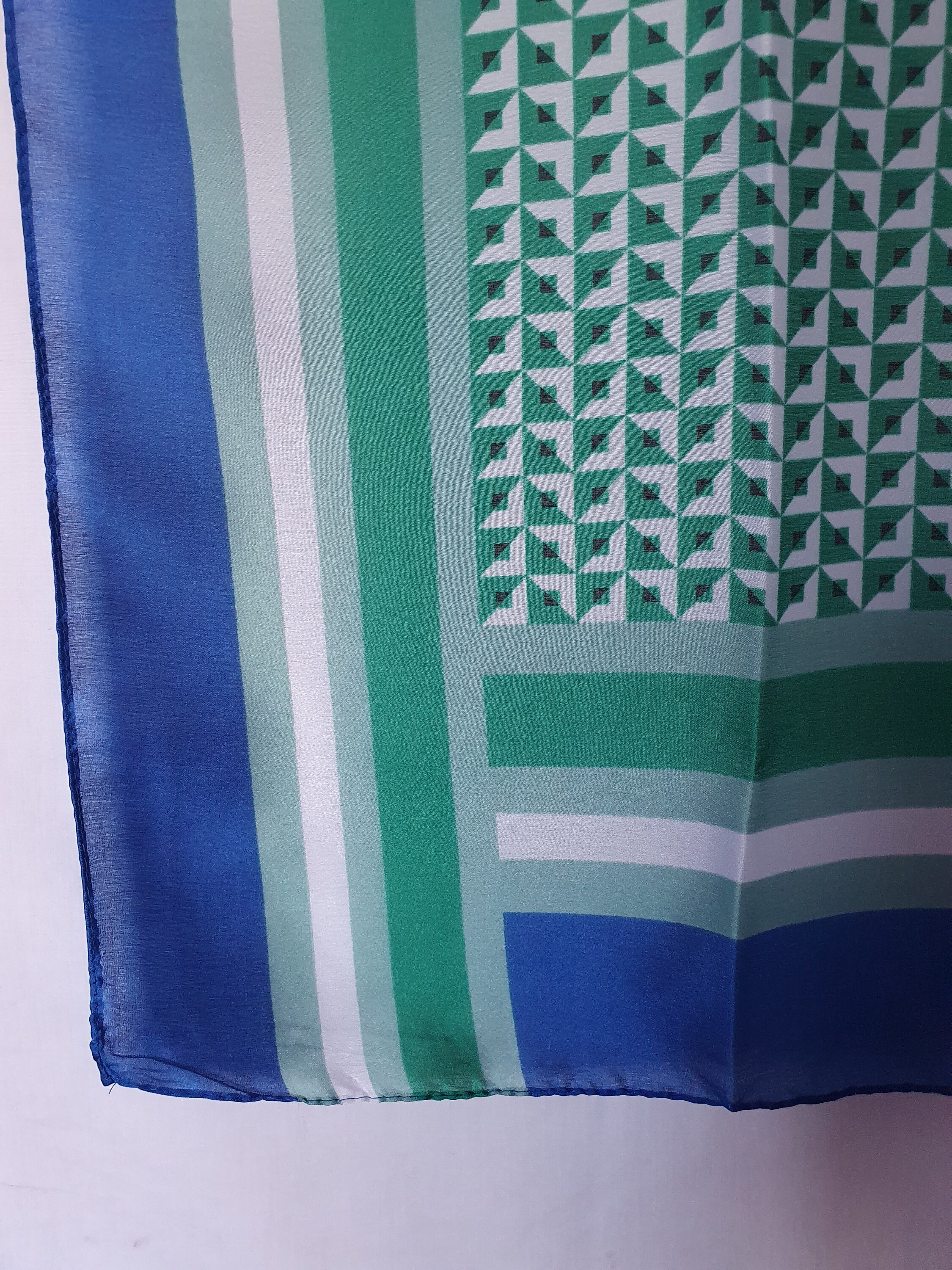 Silky soft blue green scarf. | Etsy