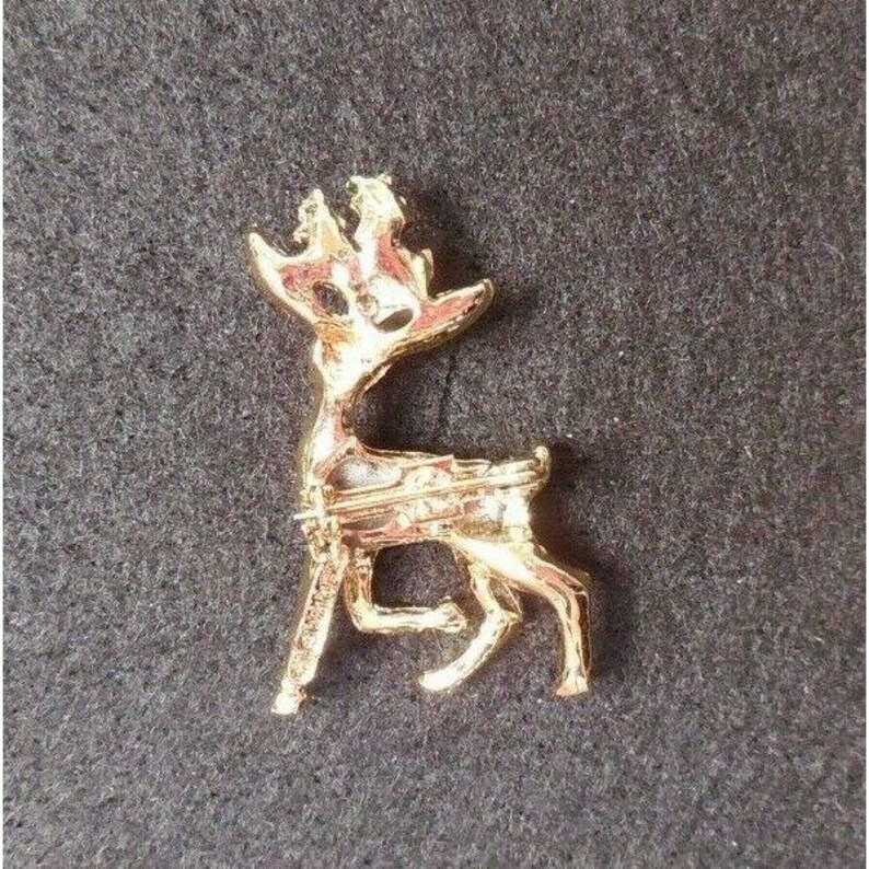 Vintage GERRY'S Gold Tone Christmas Reindeer Brooch Pin - Etsy