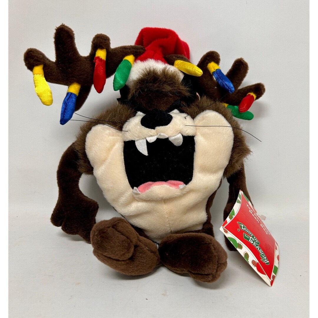 1999 Hannah Barbera Warner Bros. Taz the Reindeer in Santa Hat - Etsy