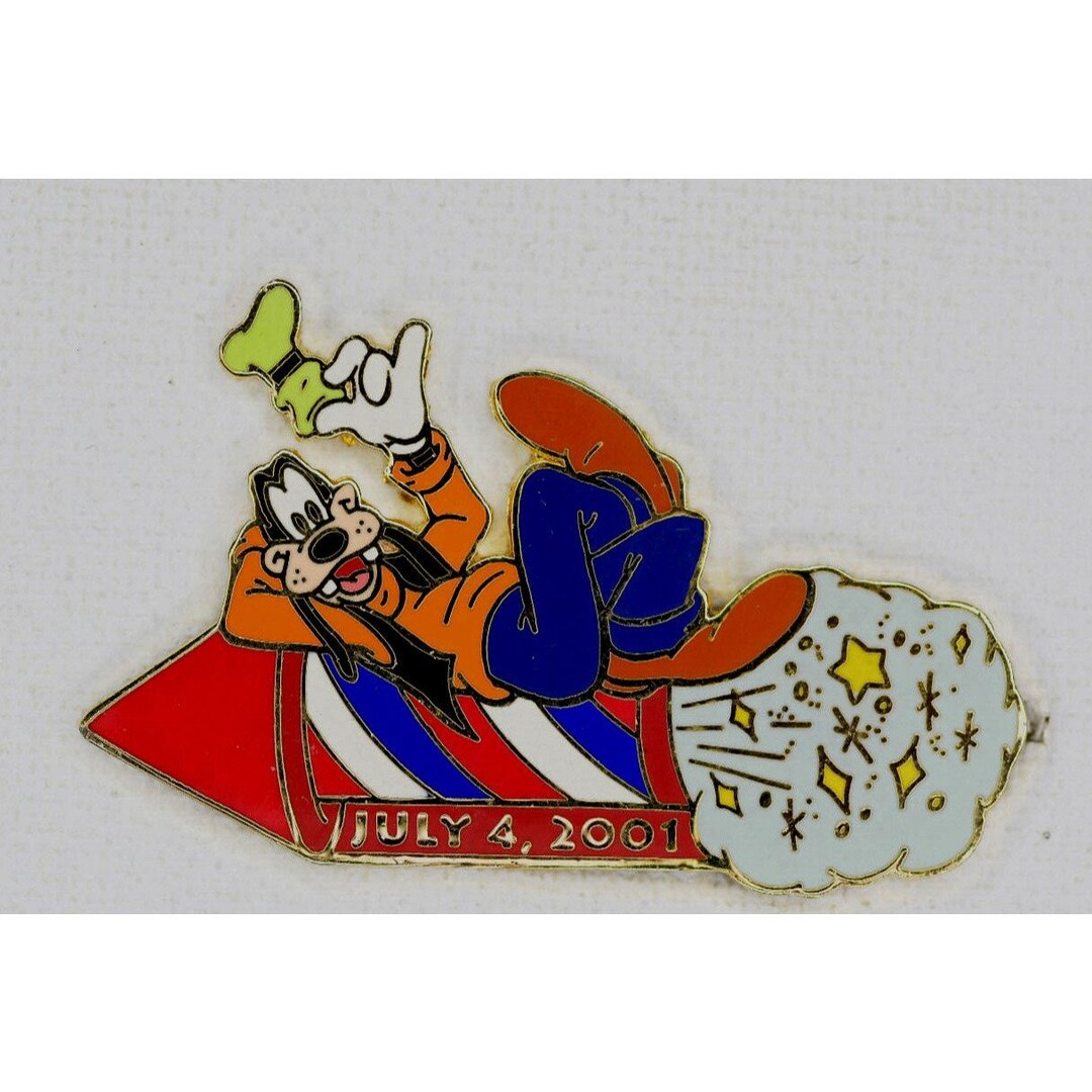 Disney 2001 LE Disneyland Goofy Riding A Firework July 4, 2001 Pin5698 ...
