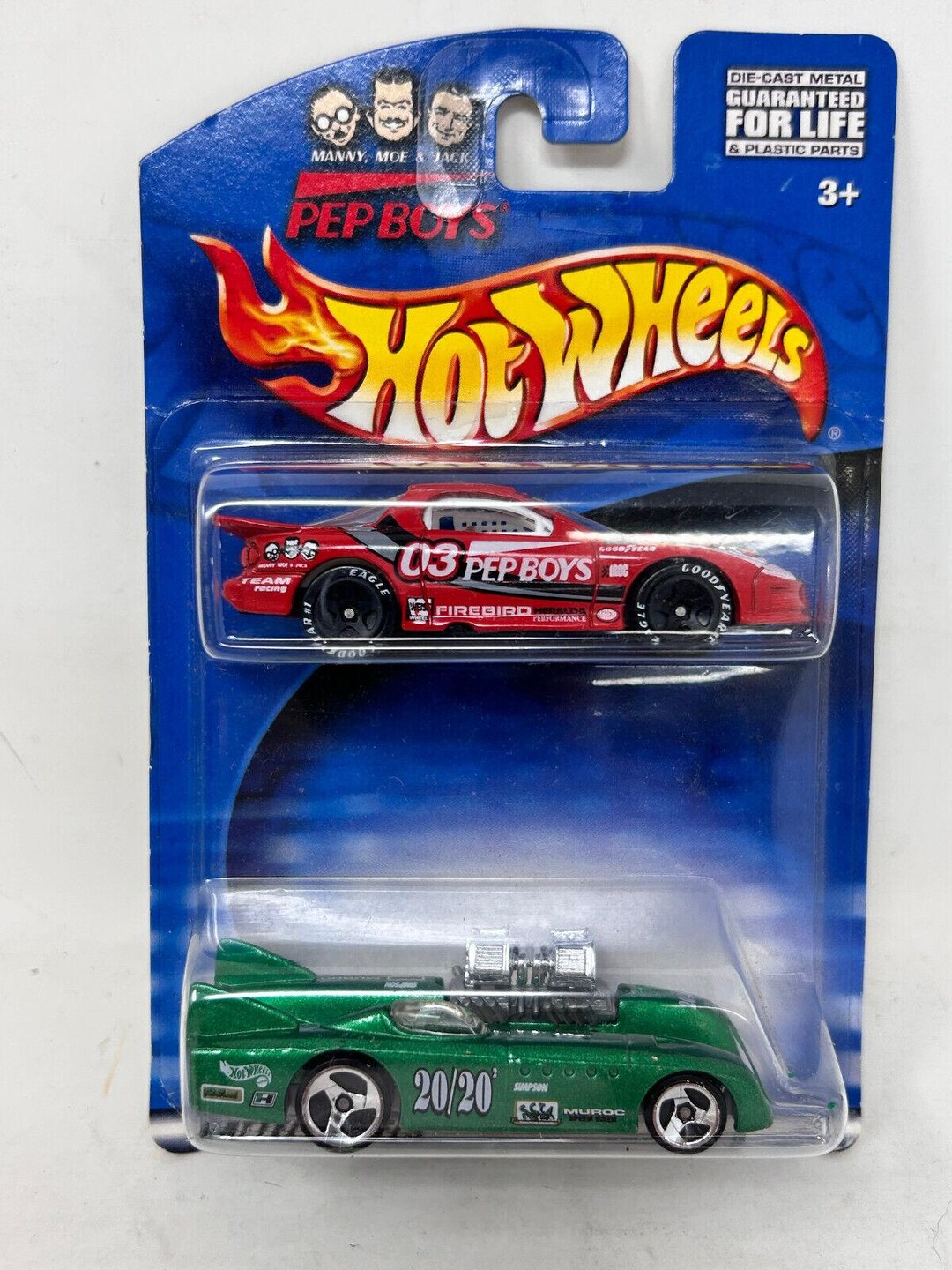 Hot Wheels 2000 Pep Boys Exclusive 2 Car Pack Firebird and Double ...